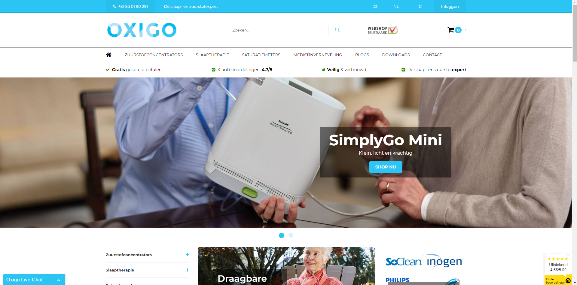 Onze online winkel - Oxigo